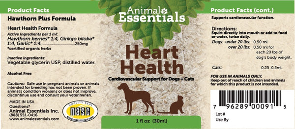 Animal Essentials, Heart Health, 1 oz – Pet Herbs Direct